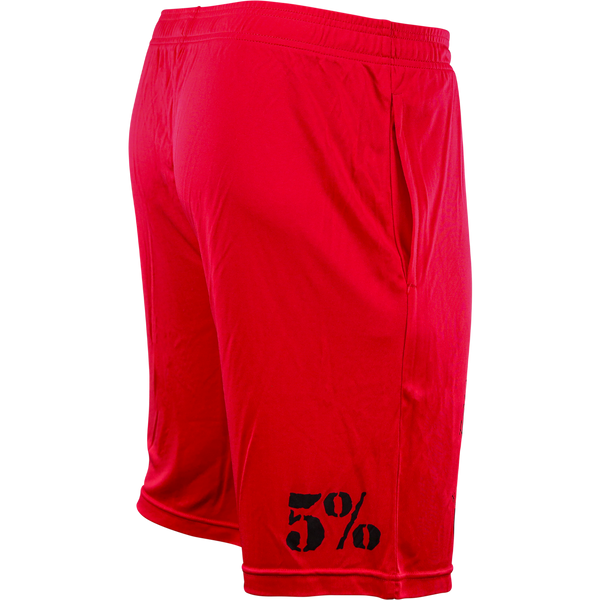 5150 Red Shorts with Black Lettering – 5% Nutrition