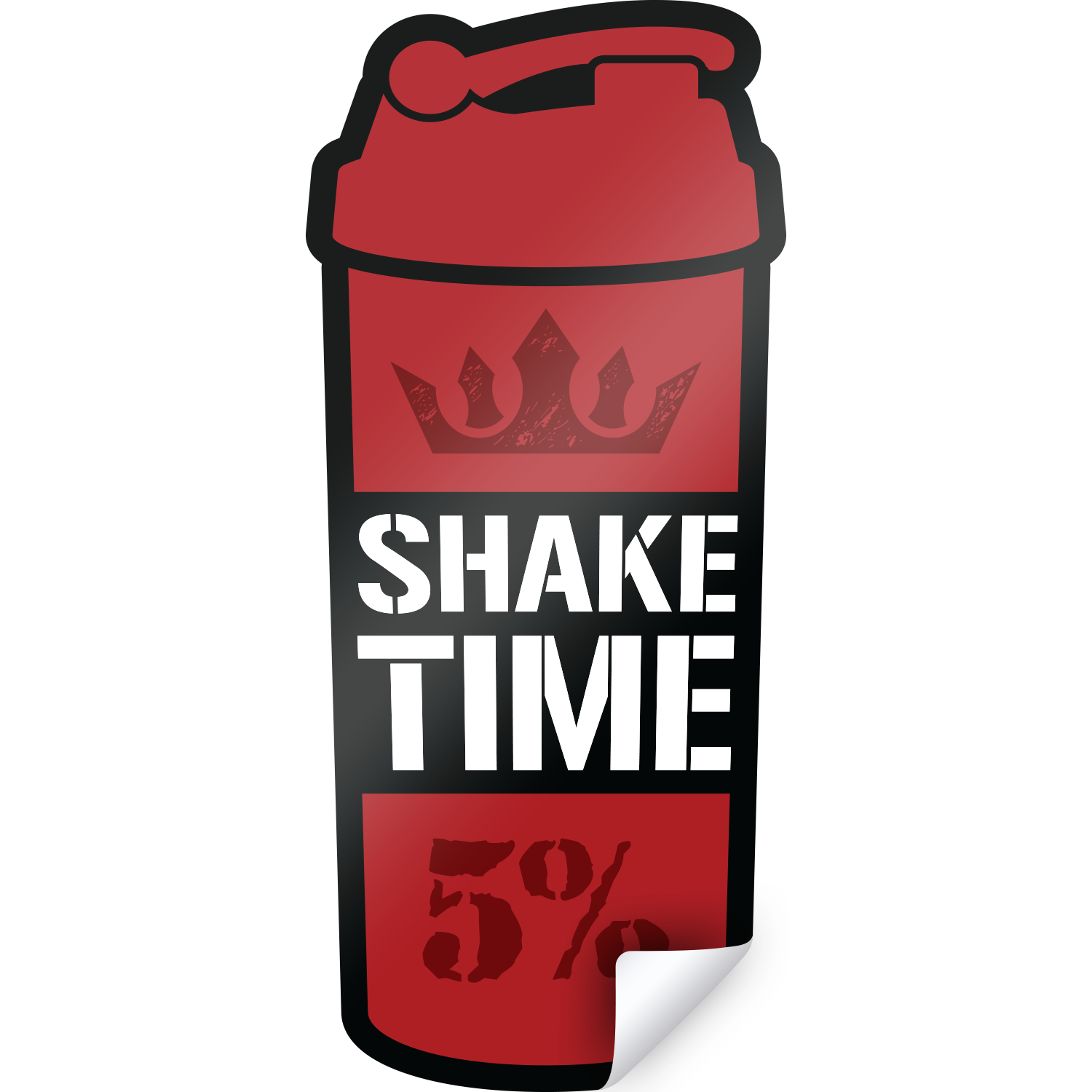 Shake Time Decal | Die Cut (Black/Red)
