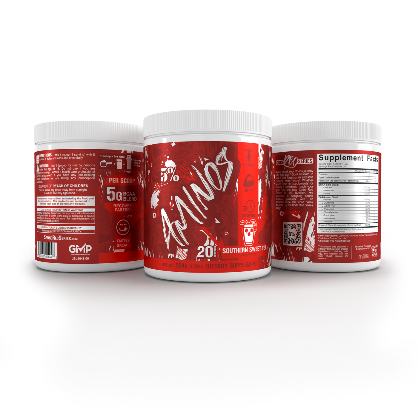 Code Red Aminos Muscle Growth & Recovery with BCAAs