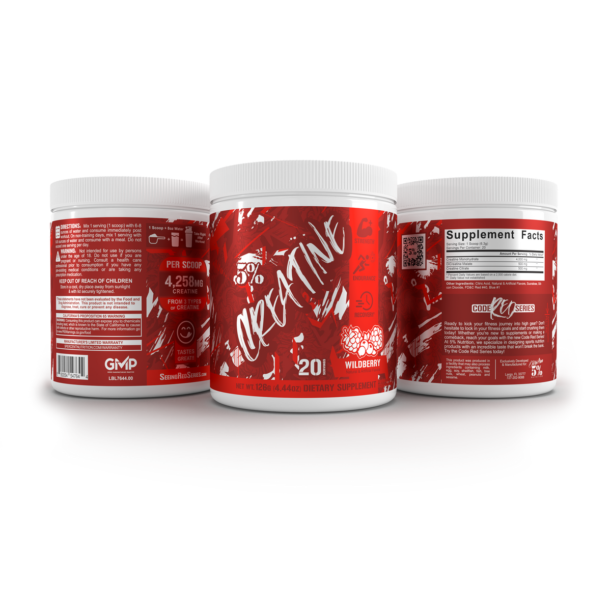 Code Red Creatine for Post-Workout Recovery without Loading or Bloat