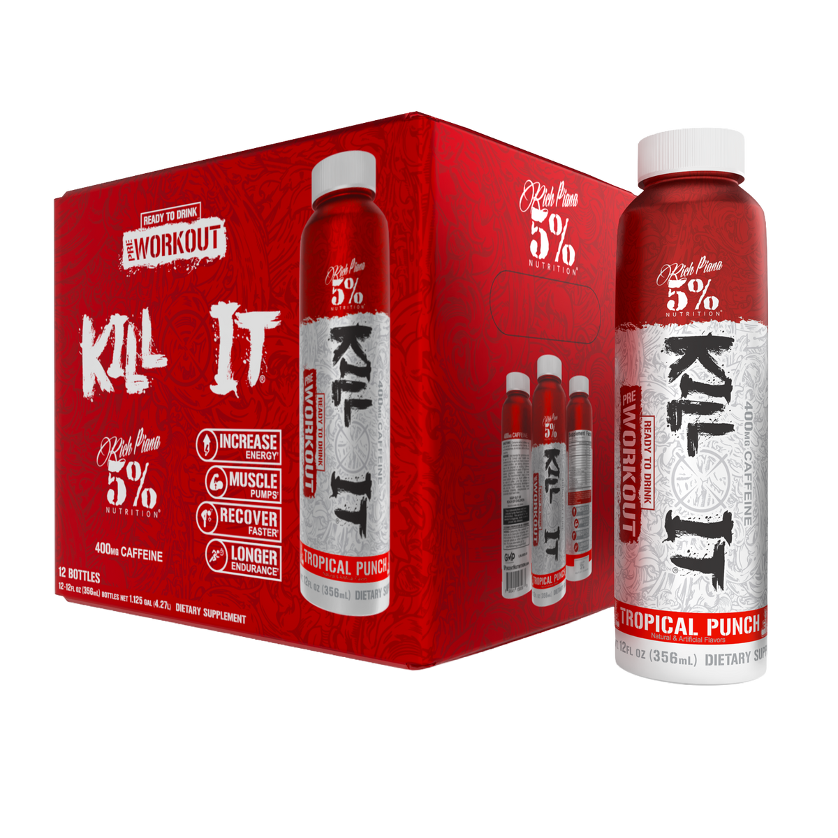Kill It RTD Ready-to-Drink Pre-Workout with 10g Glycerine + 4g ...