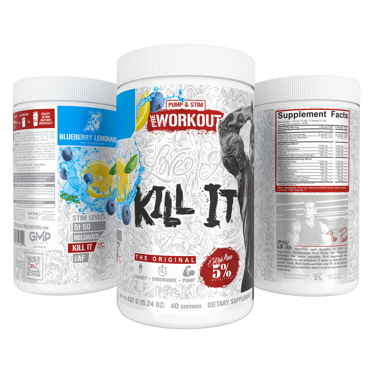 Kill It Pre-Workout for Great Pumps, Energy & Focus Formula