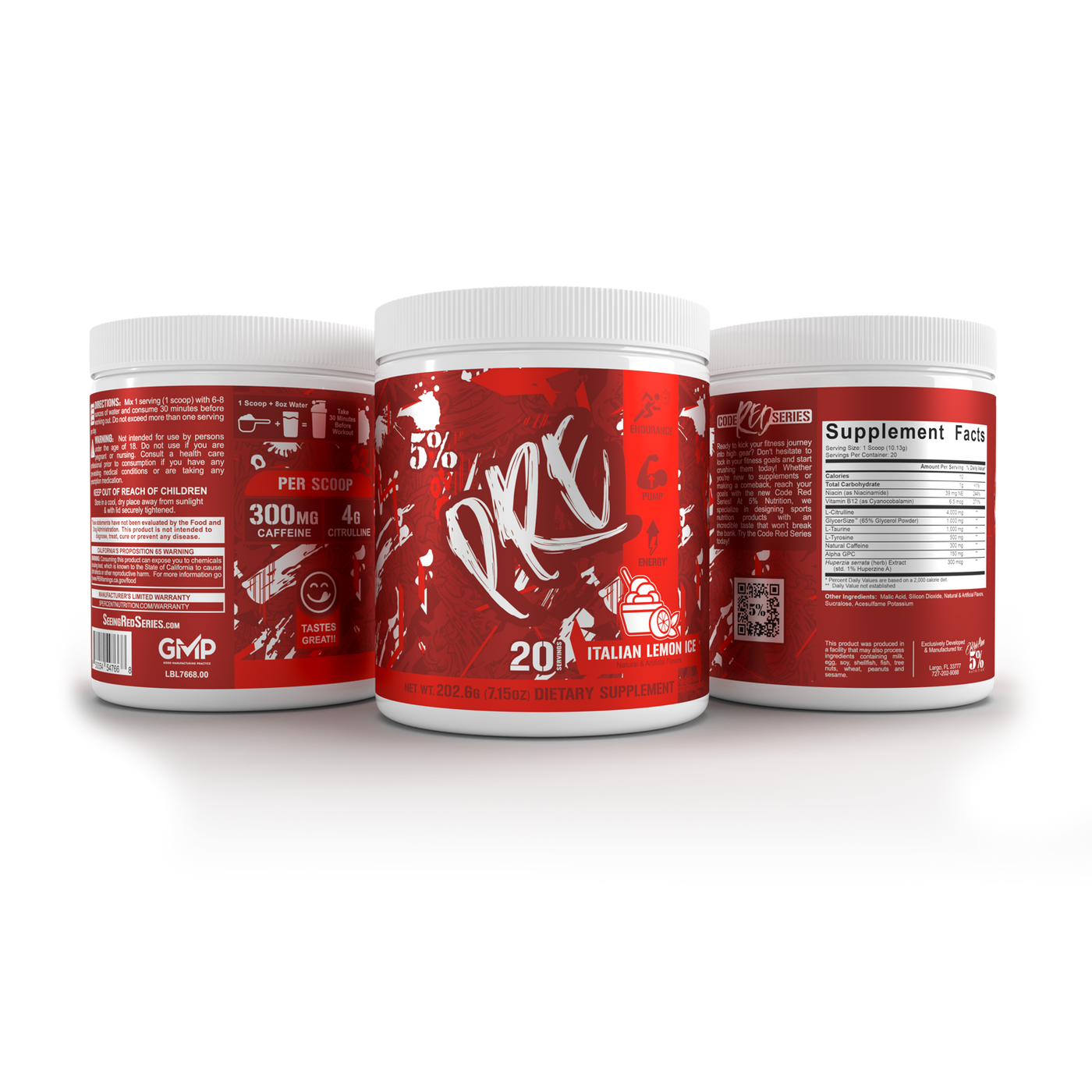 Code Red Pre-Workout for Training Energy, Focus & Endurance