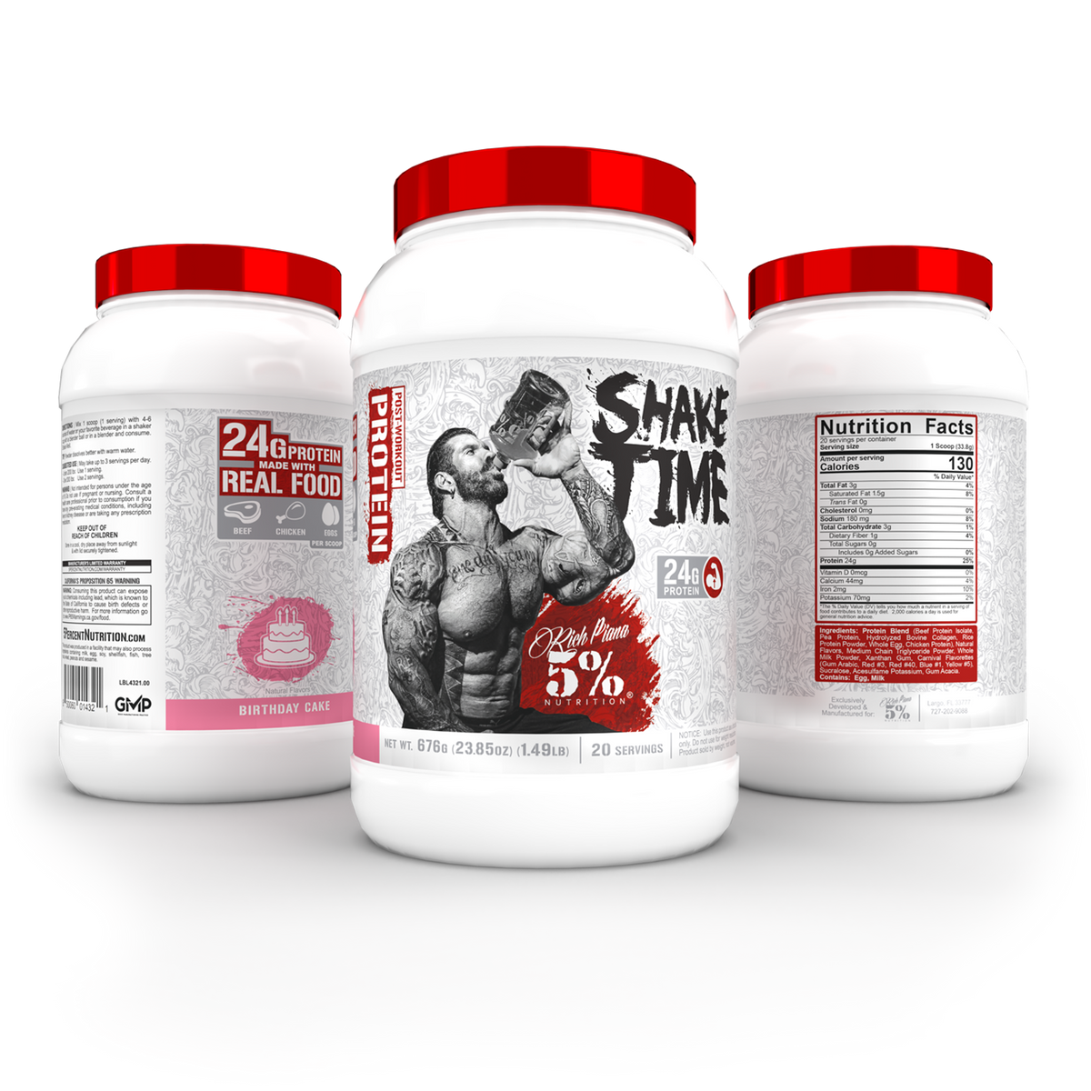 Shake Time Post-Workout Recovery with Real Foods Protein (Beef, Chicken ...