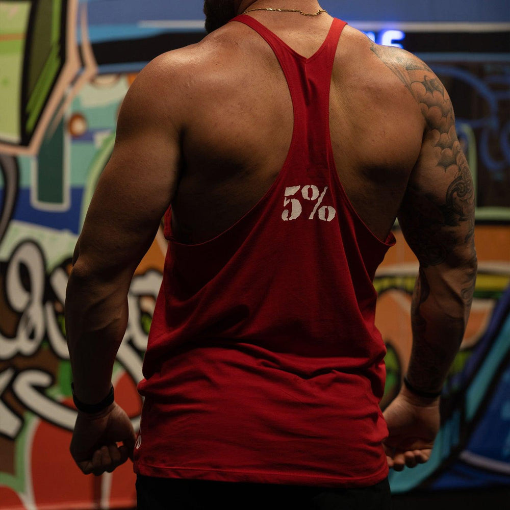 5% Flag, Red Stringer Tank