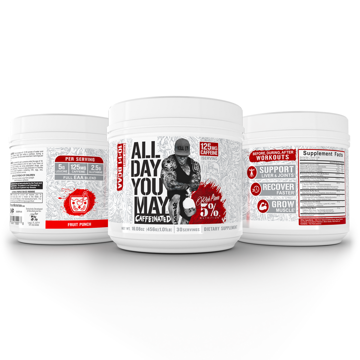 All Day You May Caffeinated BCAA Recovery Drink